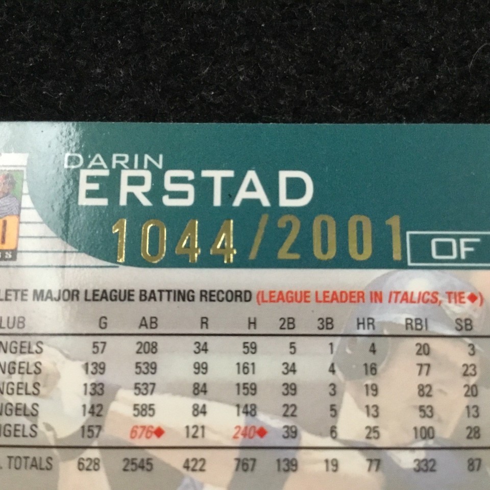 2001 Topps Gold #80 Darin Erstad #1044/2001 Anaheim Angels | eBay
