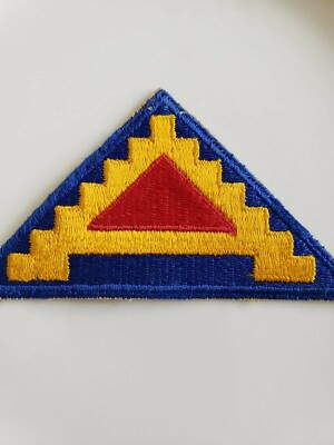 Military 7th Army Insignia Artillery Triangle Patch 'A' Blue Gold Red ...