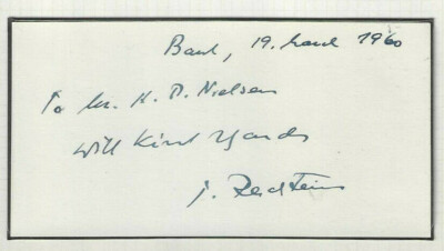Tadeus Reichstein Signed Card 1950 Nobel Prize Medicine & Physiology ...
