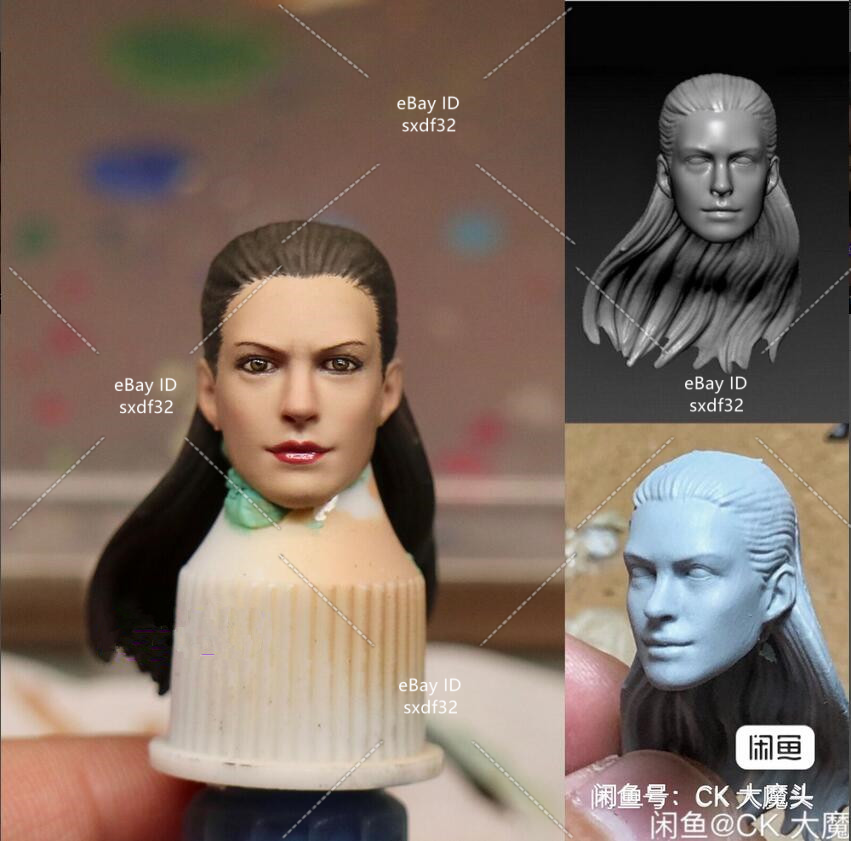 1:12 Painted Woman Anne Hathaway Head Sculpt For 6'' Mafex Female ...