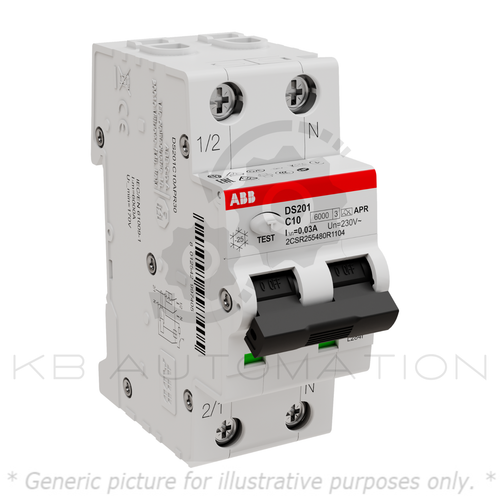 (RCBO) ABB 2CSR255480R1104 / DS201 C10 APR30 RCBO 6kA 1+N | eBay