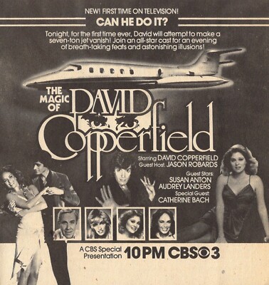 1981 TV AD MAGIC OF DAVID COPPERFIELD CATHERINE BACH AUDREY LANDERS ...