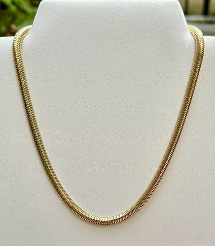 Gorgeous 14k Gold Snake Chain Necklace, 5.35mm wide | eBay