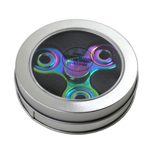 Massiver High-End Fidget Spinner Fingerkreisel Rainbow mit Keramik ...