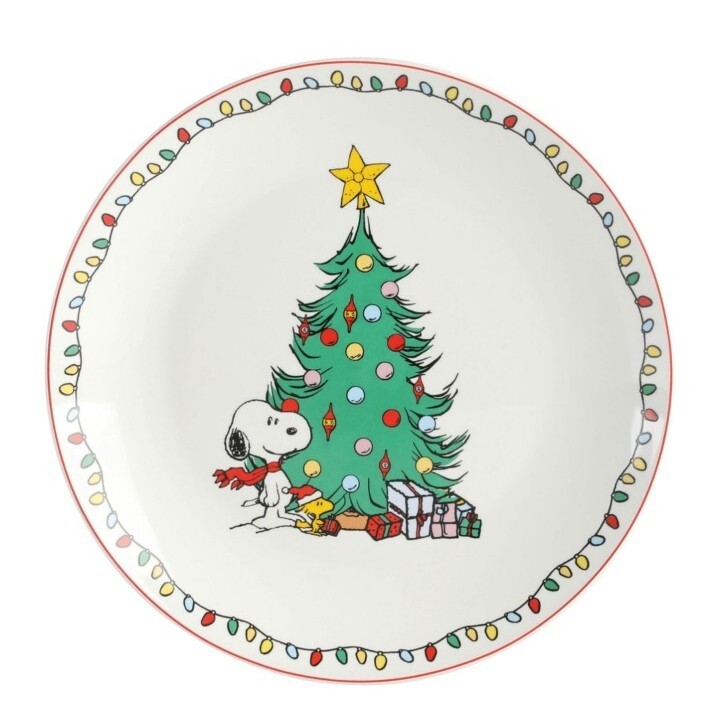 CHRISTMAS DINNERWARE SET. PEANUTS SNOOPY 18-Piece DINNER SET FINE ...