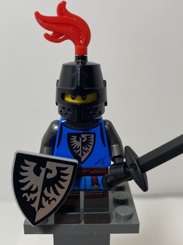 lego black falcon knight minifigure with Red Feather | eBay