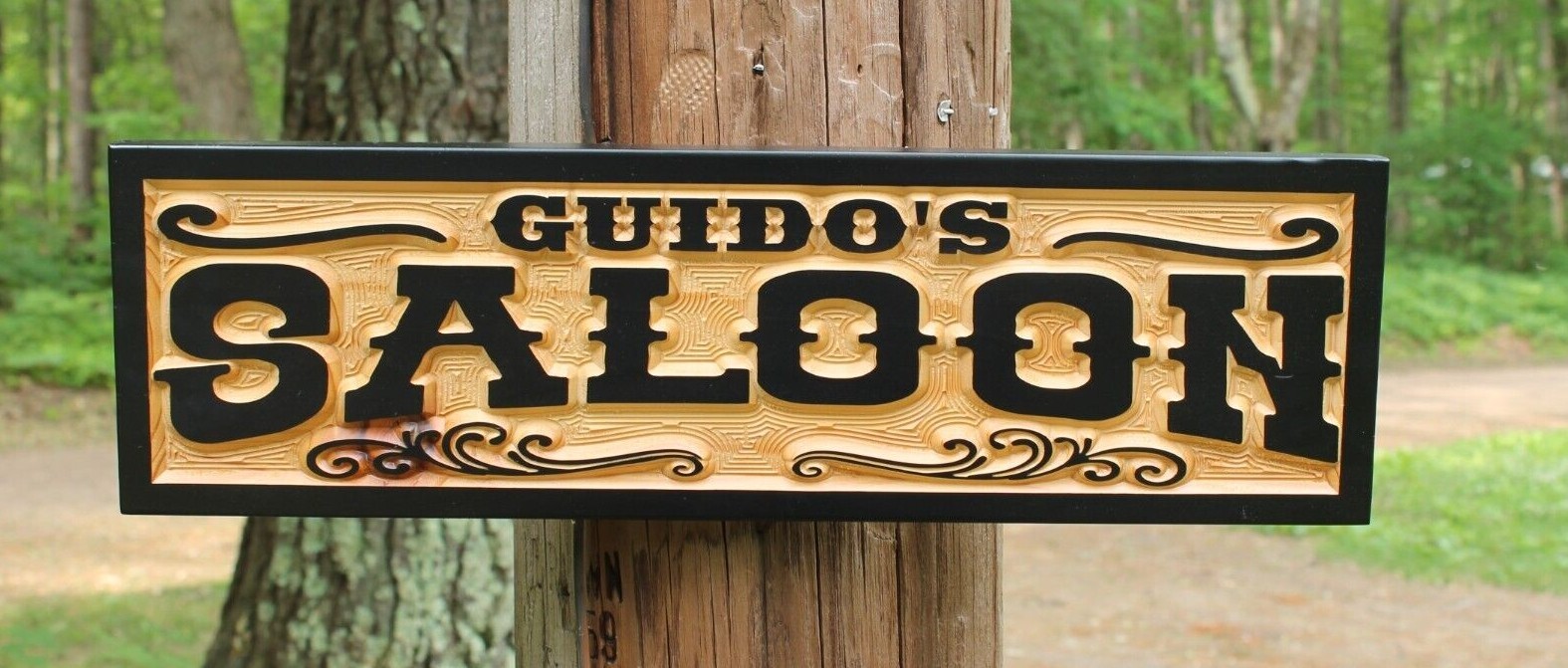 Custom Western Signs/ Carved Wooden Engraved Wood Saloon Wild West ...