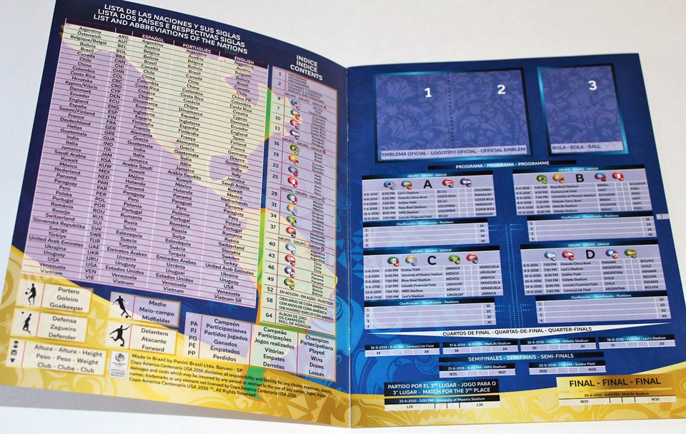Panini COPA AMERICA CENTENARIO USA 2016 - DISPLAY BOX 50 TÜTEN PACKETS ...