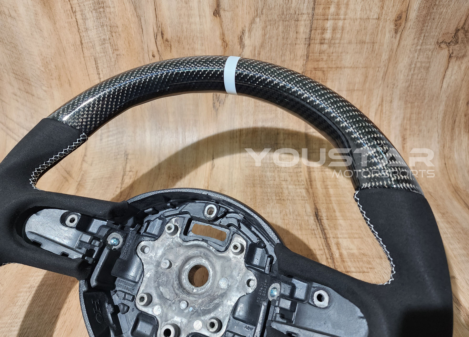 WHITE Line CARBON Suede Steering Wheel for MINI Cooper S R55 R56 R57 ...