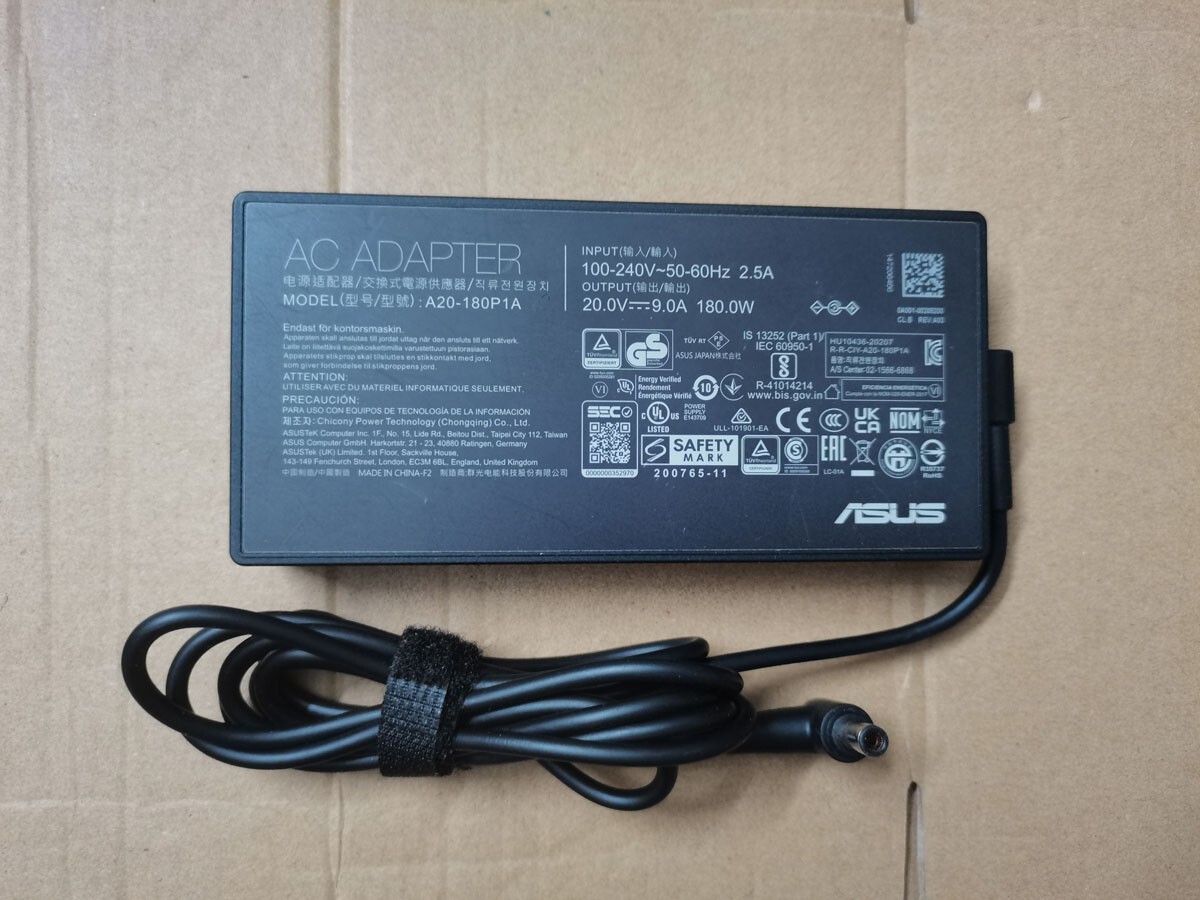 Original 20V 9.0A 180W A20-180P1A For Asus TUF F17 Gaming FX706HEB-TF17 ...