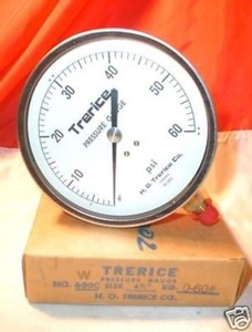 TRERICE 600C 45 02L A 100 PRESSURE GAUGE 60 PSI NEW | eBay