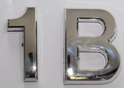 Apartment Number 1B Sign/Mailbox Number Sign, . Letter C (Silver,3D ...