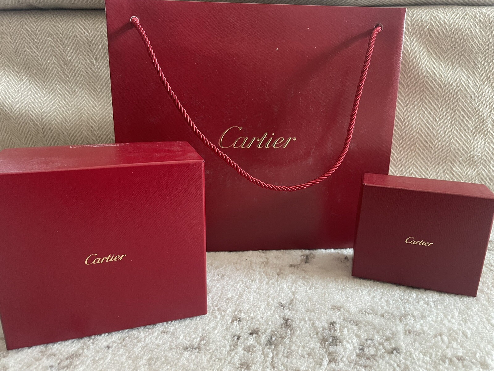 Authentic Empty Cartier Bag and Boxes | eBay