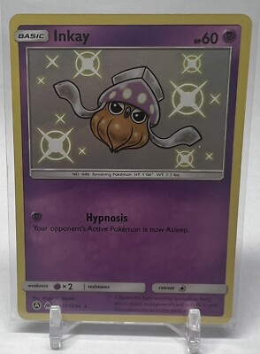 Inkay SV17/SV94 - Hidden Fates - Shiny Holo Rare Pokemon Card Near Mint ...