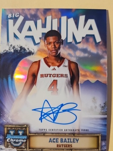 ACE BAILEY AUTOGRAPHED 2024-25 Bowman Chrome U BIG KAHUNA Top Prospect | eBay