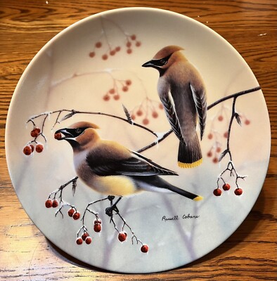1991 W.S. George “CEDAR WAXWINGS And WINTER BERRIES” W/COA NIB FREE ...