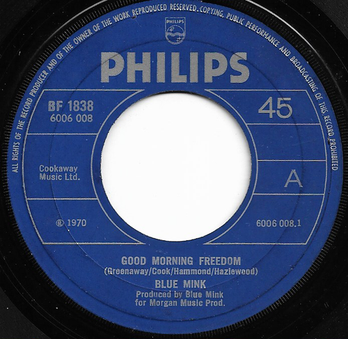 BLUE MINK - GOOD MORNING FREEDOM / MARY JANE - ORIGINAL 70s POP ROCK ...