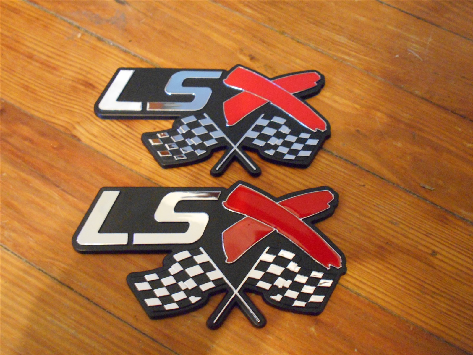 CHEVROLET CAMARO CORVETTE SILVERADO LSX LS-X w RACING FLAGS LOGO ...