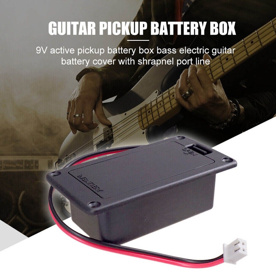 2Pcs For Acoustic Guitar 9V Pickup Battery Holder Box Compartment Cover ...