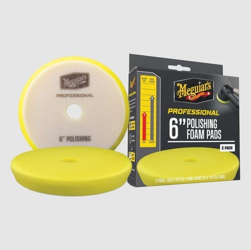 6" Meguiars Yellow Foam Polishing Pads | 2 Pack | For DA & Rotary | eBay