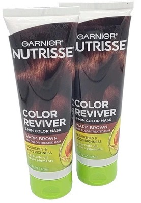 Garnier Nutrisse Color Reviver 5-Min Color Mask WARM BROWN - Lot of 2 ...