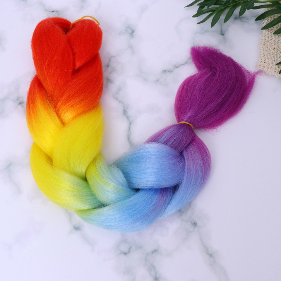 Braid Hair Extension Girls Accessories Colored Extensions for Women ...