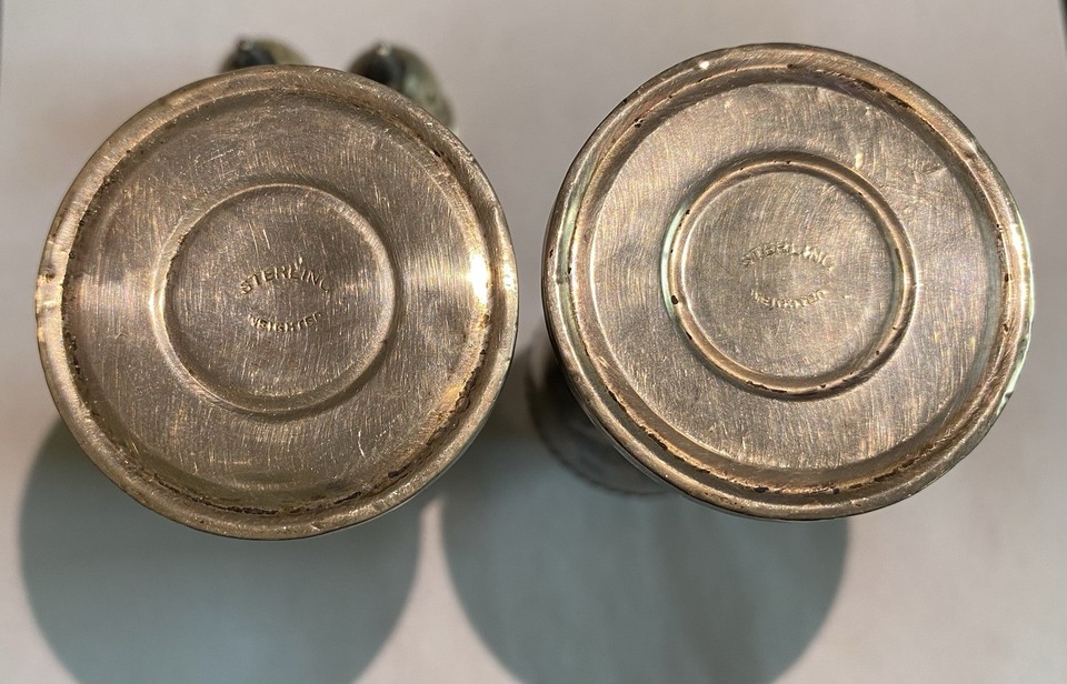 Vintage Sterling Silver Lightly Weighted Salt & Pepper Shakers 5 1/2 ...