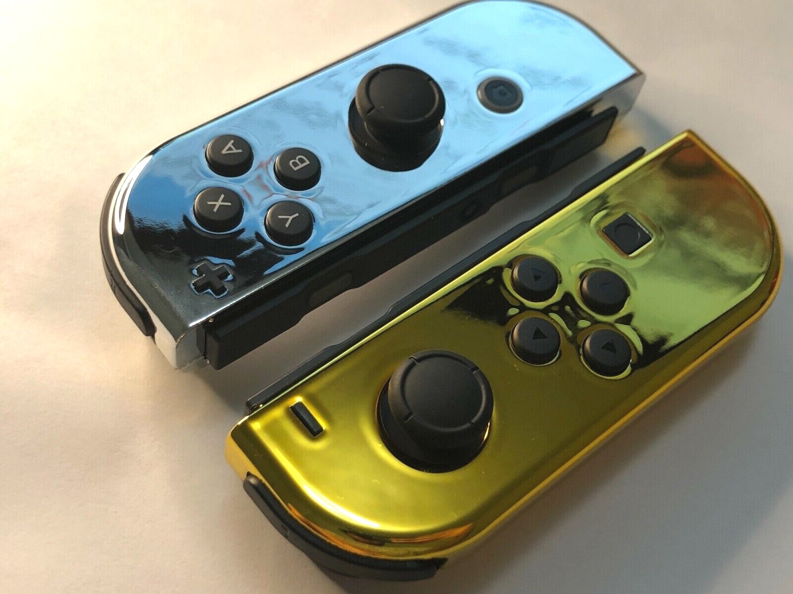 Custom Chrome Gold Silver Nintendo Switch Joy Con Joy-Con JoyCon SET ...