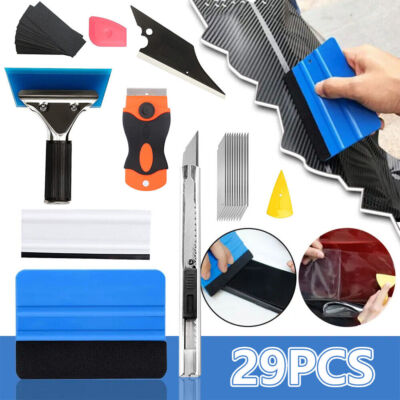 New Window Tint Tools Kit Car Film Tinting Scraper Squeegee Vinyl Wrap ...