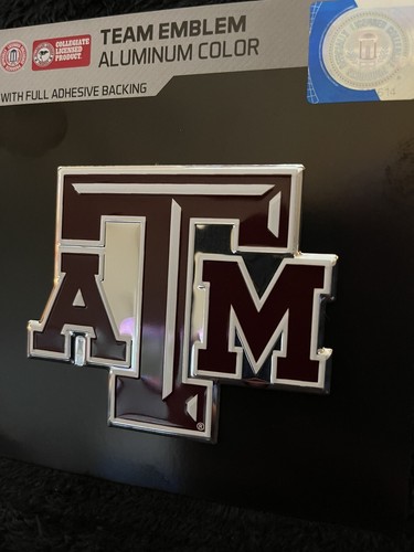 Texas A&M Aggies METAL Car Auto Emblem logo sticker Football FREE ...