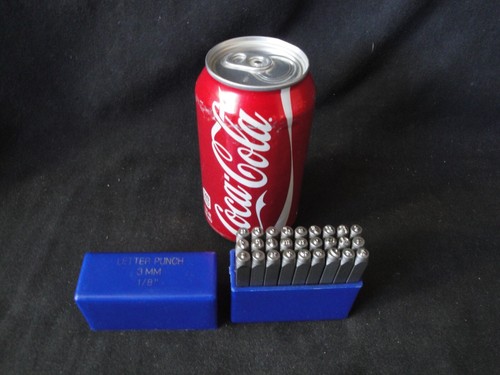 1/8" Steel Metal Letter Alphabet Stamping Punch Set W/ Case ~ Lower ...