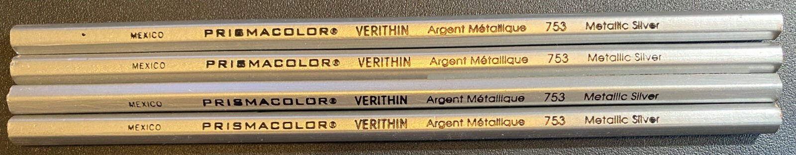 Prismacolor Color Drawing Pencil Metallic Silver- Lot of 4 Verithin 753 ...