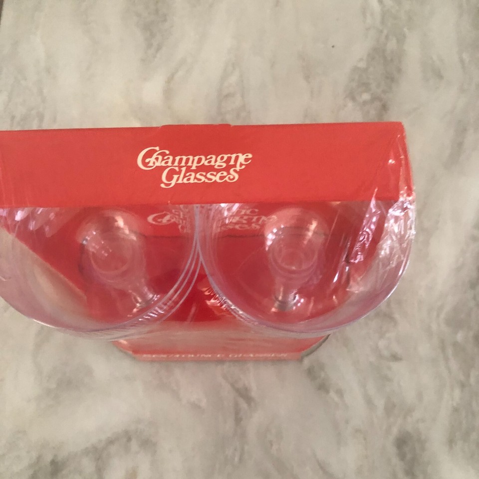 Comet Champagne Elegant Plastic Clear Glasses 6/Pack - 4 oz - READ INFO ...