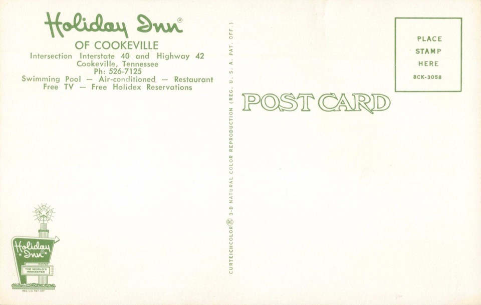 Cookeville TN, Holiday Inn Great Sign Marquee Advertising, Vintage ...