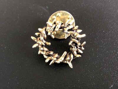 Small Thorn Wreath Lapel Pin | eBay