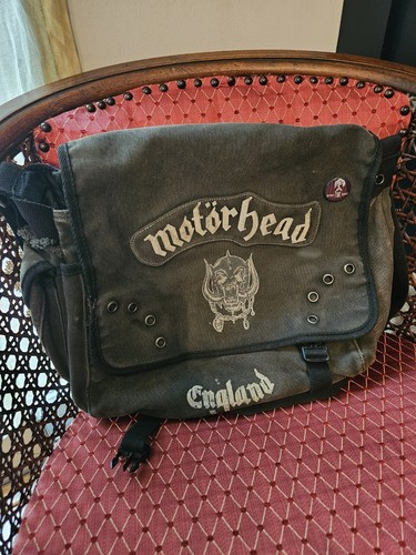 Motorhead England Bag Black Canvas Messenger Born to … - Gem