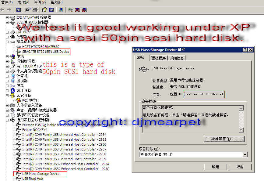 CASTLEWOOD USB to SCSI adapter USB SCSI cable for scsi 50 68 pin hard ...
