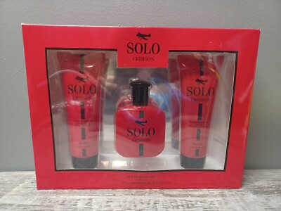 SOLO Crimson Cologne for Men New + Shower Gel + After Shave | eBay