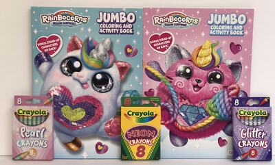 5 RainBoCorns Sequin Surprise Jumbo Coloring Activity Books Glitter ...