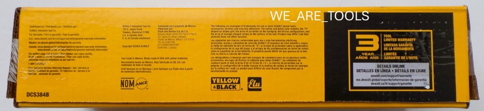 Dewalt DCS384B 20V XR Cordless Brushless Battery Reciprocating Saw Max ...