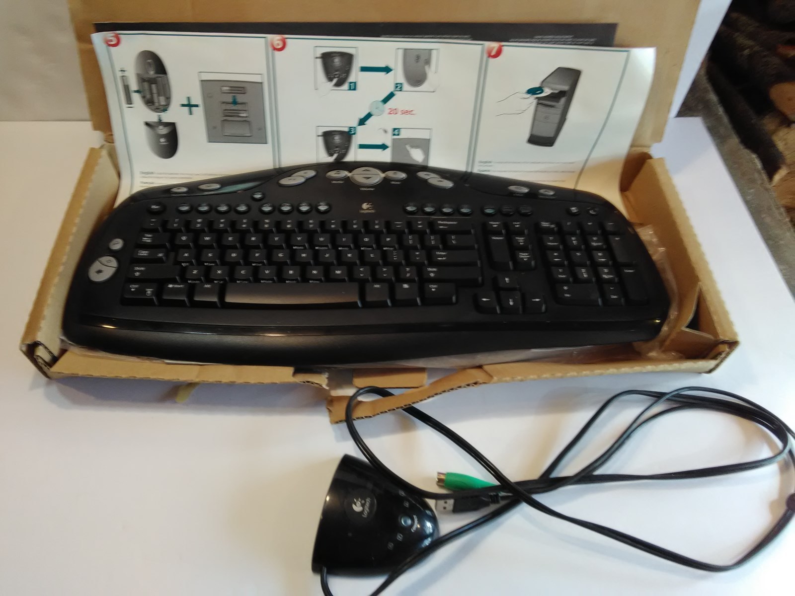 Logitech Deluxe Cordless Keyboard No Mouse | eBay