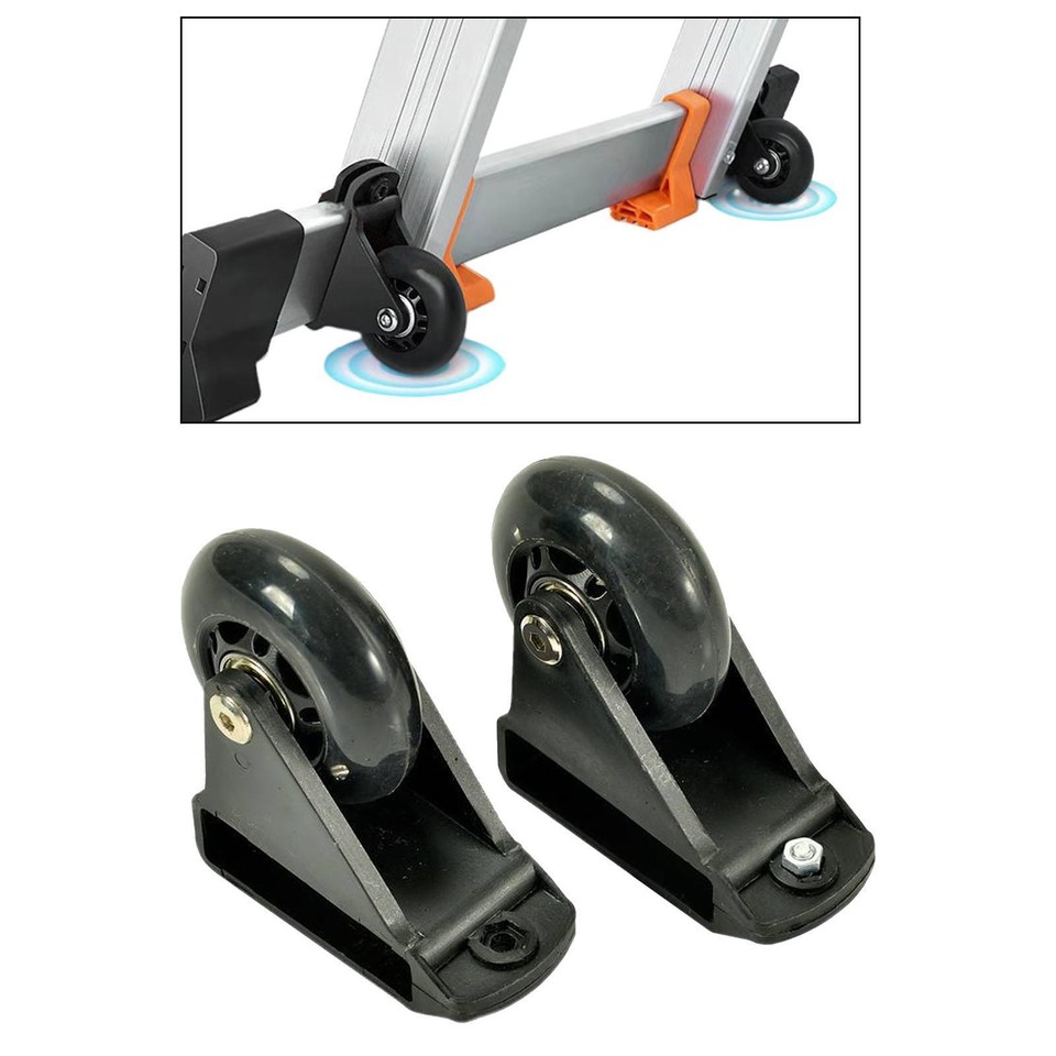 2 Pieces Ladder Leveling Casters Ladder Caster Extension for Machine ...
