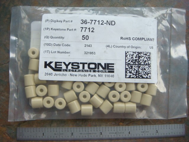ONE Lot 15 Threaded Ceramic Spacers/Standoffs KEYSTONE 7712 -- New and ...