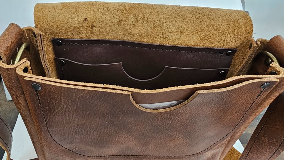 AMERICAN BISON LEATHER BUFFALO MUZZLELOADER POSSIBLES BAG US MADE FREE ...