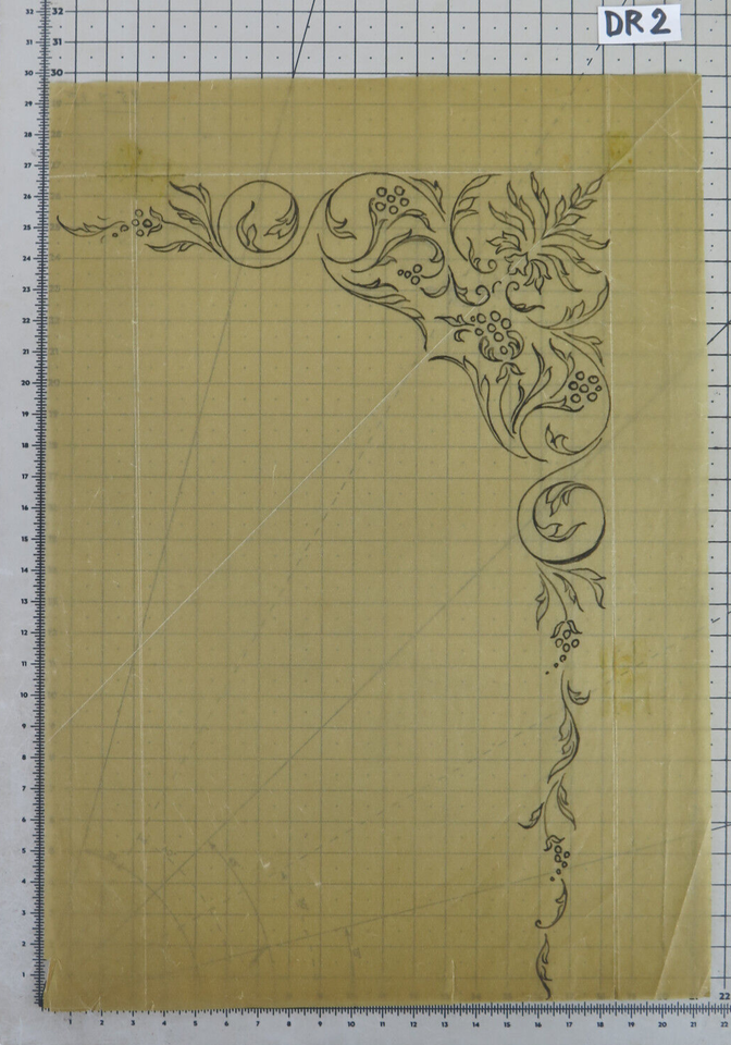 Drawing On paper Glossy for The Decoration Of Parchment Blossom Floral ...