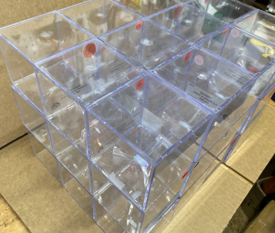 36 Ultra Pro UV Baseball Cubes Clear Display with Three Prong Cradle ...