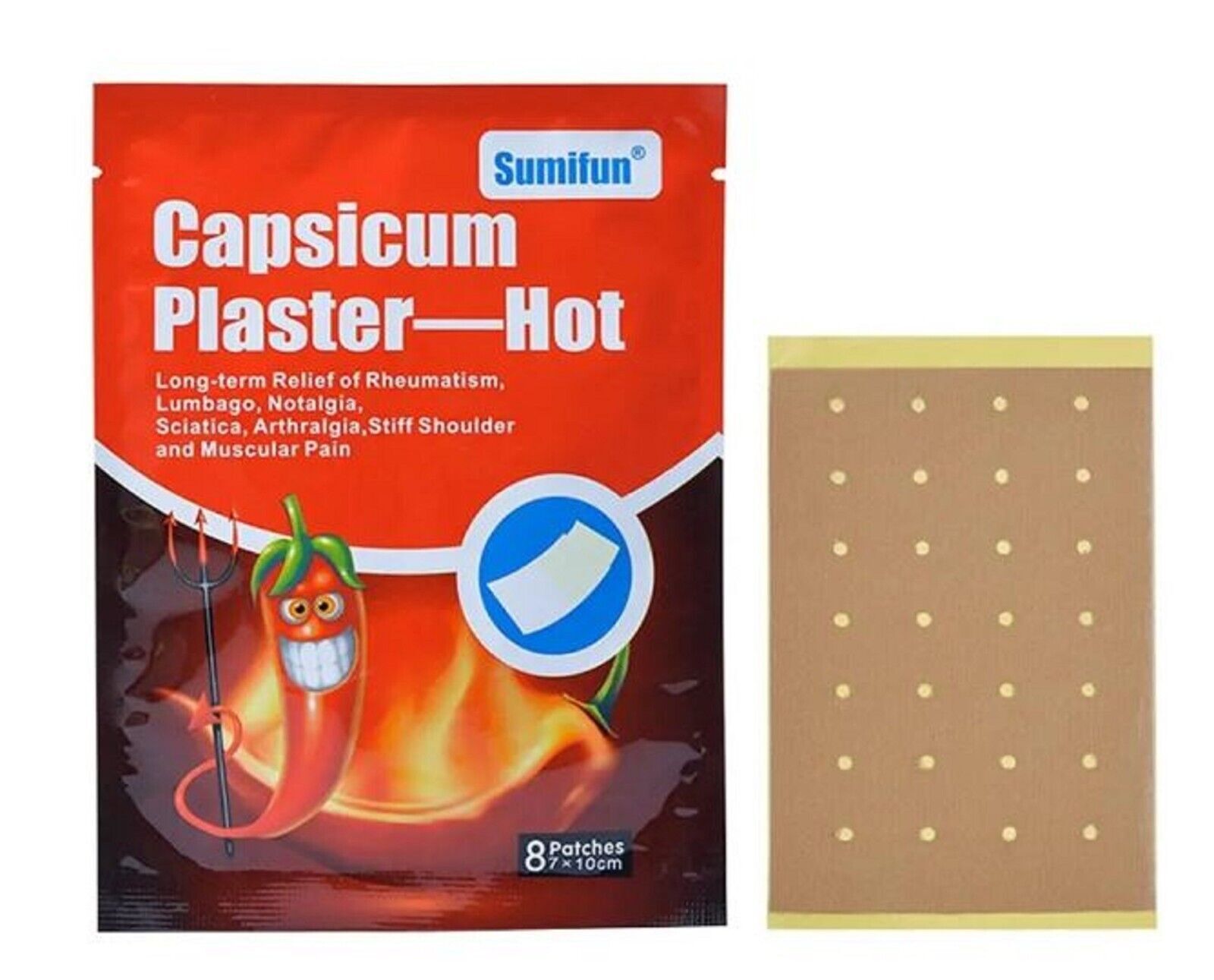 Capsicum Plaster Patches 7x10cm - 15 packs Pain Relief Muscle Hot Patch ...