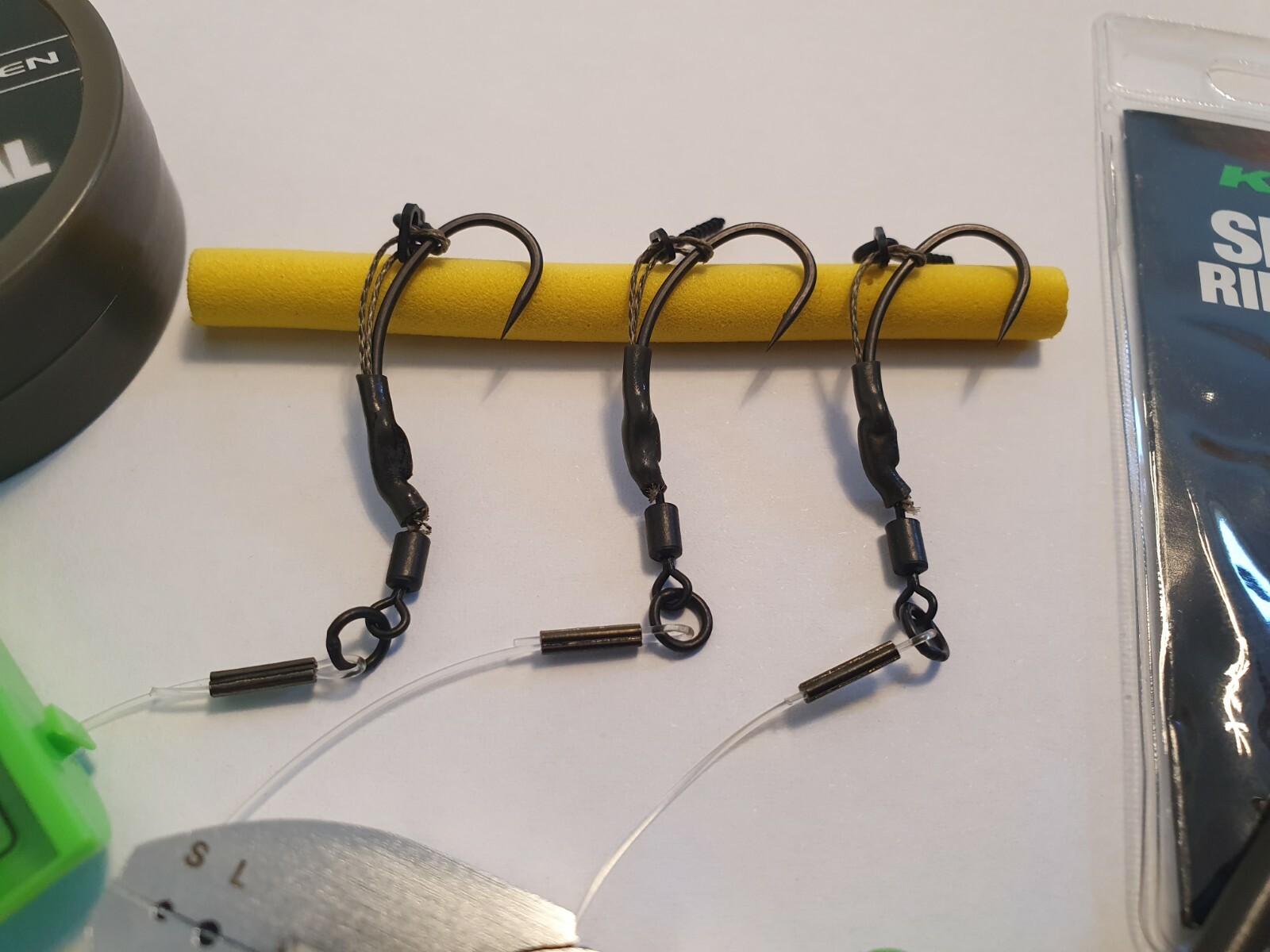 3 Korda Slip D Ronnie Rigs / Spinner Rig Amnesia Boom Pre Tied Carp ...