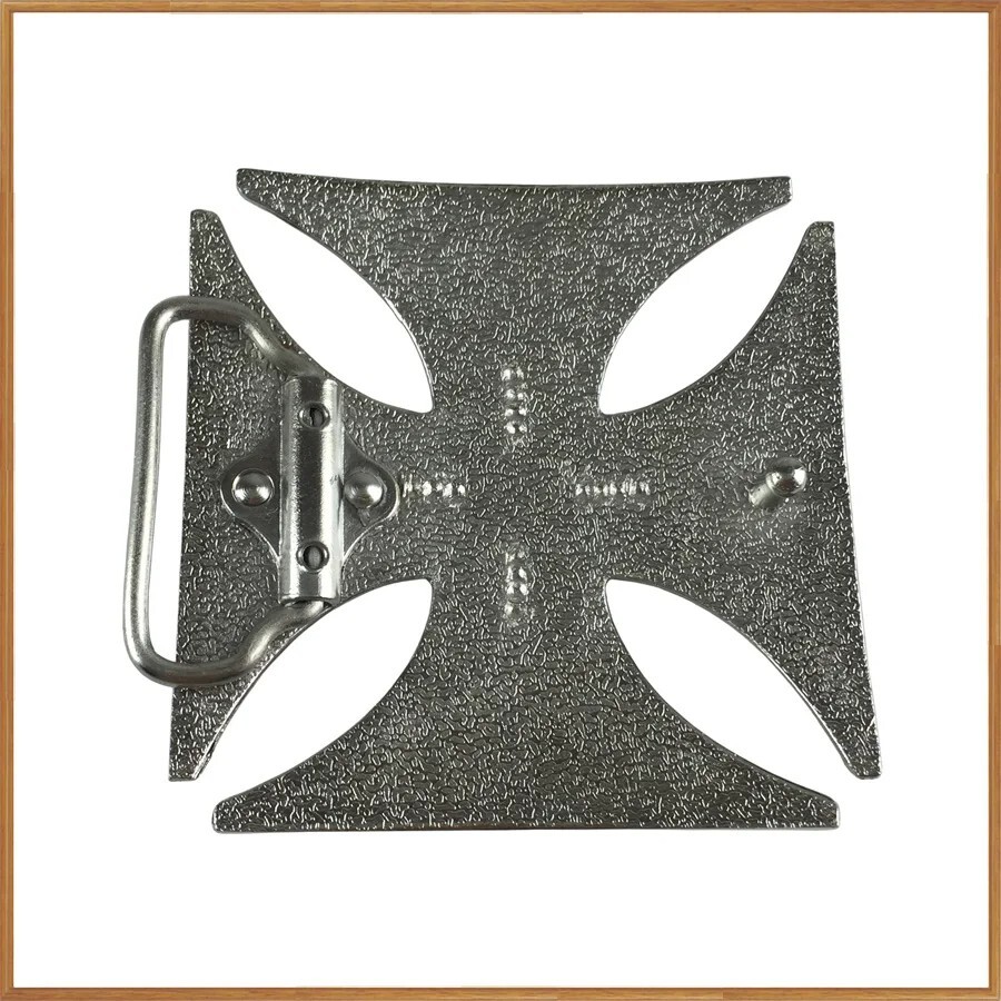 IRON CROSS BELT BUCKLE maltese cross chopper motorcycle outlaw biker ...