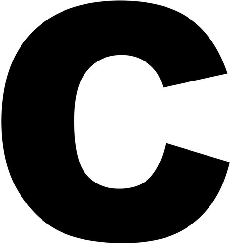Letter C Initial Vinyl Sticker Decal Arial Black Monogram Font Pick ...